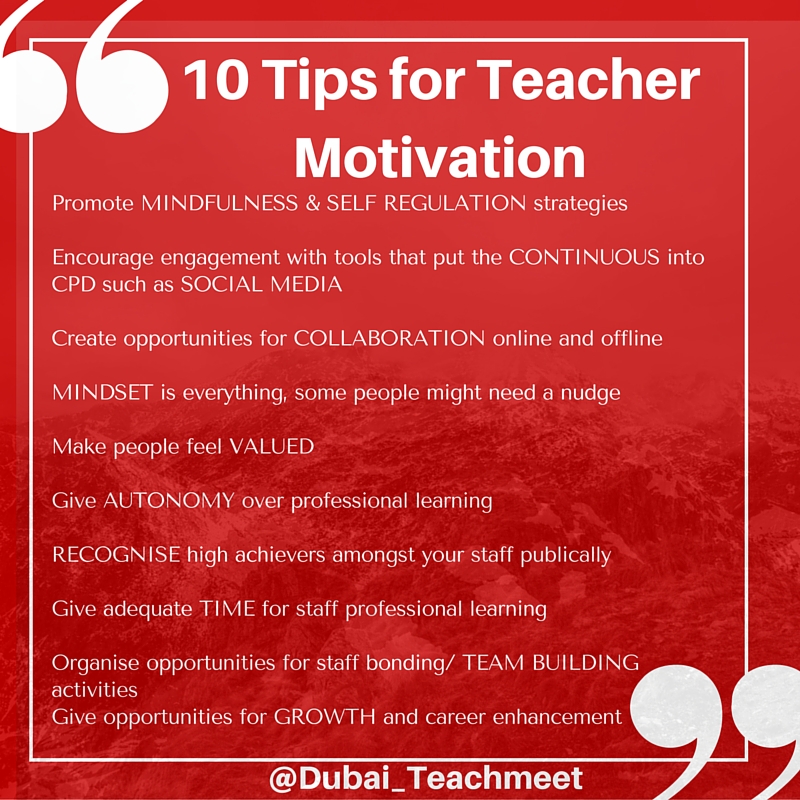 MOTIVATIONAL MONDAY! Tips for increasing Teacher motivation – From the ...